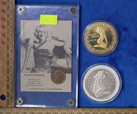 Lot Qty Of Marilyn Monroe Medals Etc
