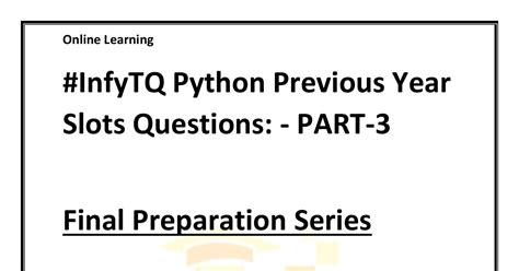 infytq python previous year slots questions part 3 pdf docdroid