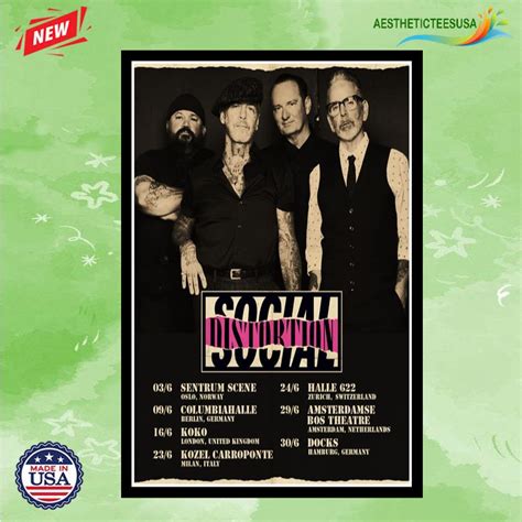Social Distortion August Tour 2026 Poster
