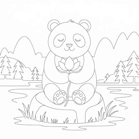 Panda Dan Bunga Teratai