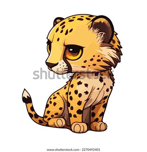 Cute Adorable Cheetah Cartoon Stock Vector Royalty Free 2270492401 Shutterstock