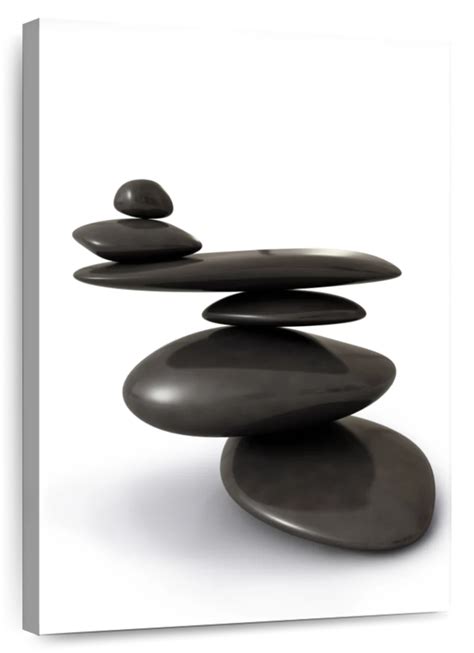 Shiny Black Stone Stack Wall Art Photography