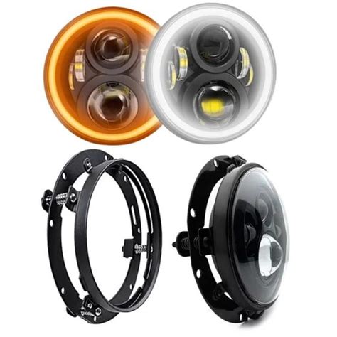 Suporte Farol Angel Eyes 7 Polegadas Universal Para Carro Moto Caminhao