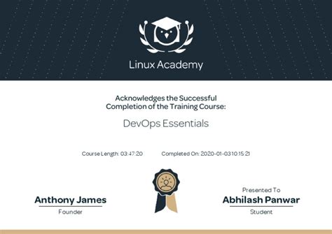 Devops Essentials Course Completion Certificate Pdf