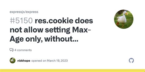 Okie Does Not Allow Setting Max Age Only Without Expires One Should Be Able To Set