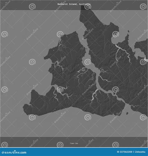 Bathurst Island Australia Highlighted And Labelled Topo Humanitarian