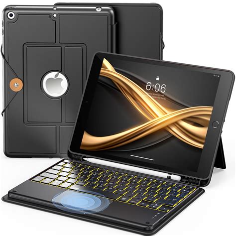 Infiland Keyboard Case For Ipad 9th 8th 7th Generation 10 2 Inch 7 Color Backlight And High