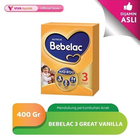 Jual Bebelac 3 Great Vanilla 400 Gram Shopee Indonesia