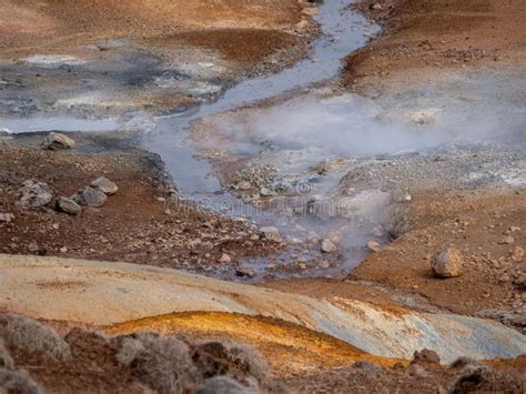 Closeup Of Multicolored Soil Of The Seltun Geothermal Field On A Sunny