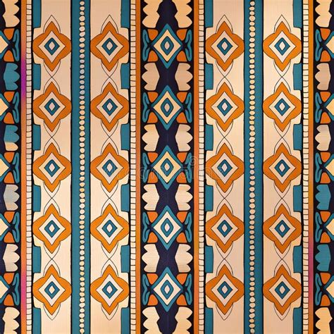 Fabric Pattern Seamless Pattern Batik Cloth Stock Illustration