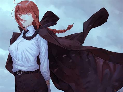 Makima Devil Hunter De Chainsaw Man Anime Art 4k Descarga De Fondo De