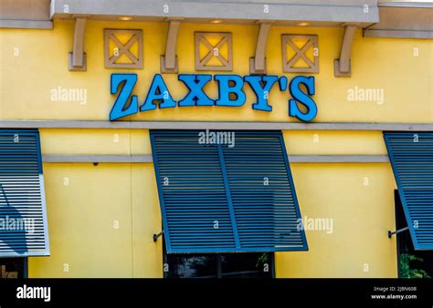 Zaxbys Restaurant Exterior Facade Brand And Logo Signage In Powder