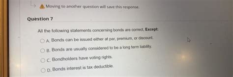 Solved Question 11 Which Of The Following Shows The Proper