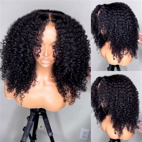 Curly Hair Short Pixie Wigs Side Part Pixie Cut Lace Front Wigs Human