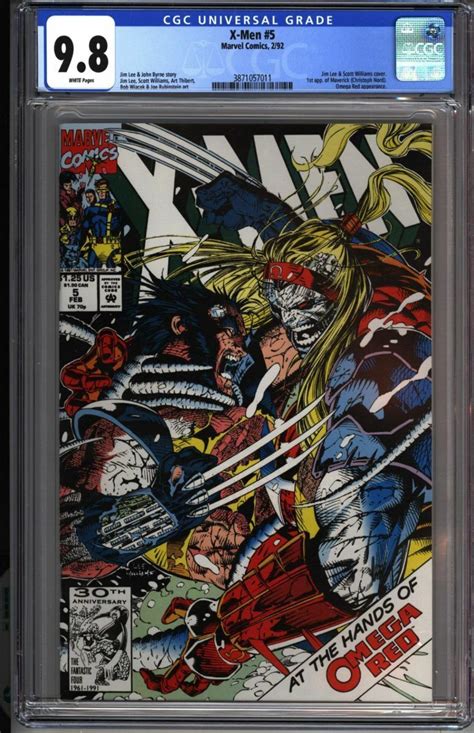 X Men 5 Cgc 98 1st Maverick Jim Lee Art Byrne 1992 3871057011