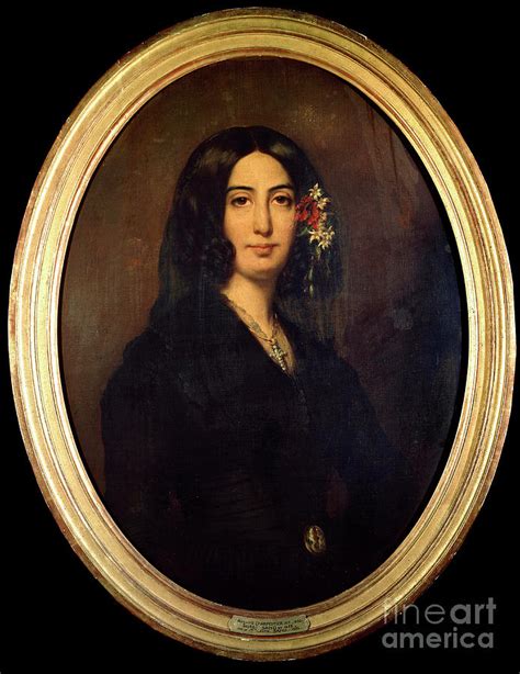 Portrait Of George Sand Painting By Auguste Charpentier Fine Art America