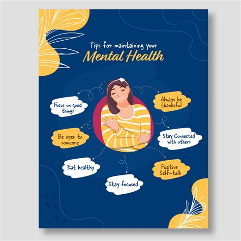 Tips For Maintaining Your Mental Health Flyer Design For Awareness