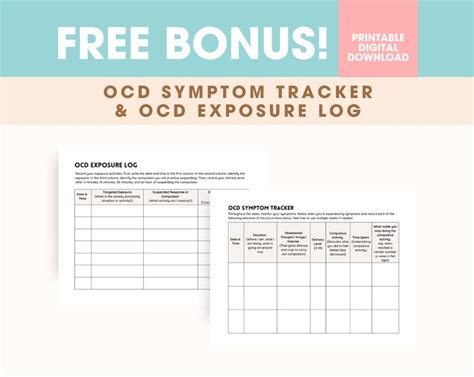 OCD Exposure Hierarchy OCD Worksheet For Therapists Counselors Social Workers ERP