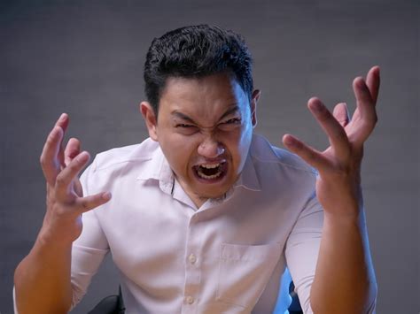 Premium Photo Young Businessman Angry Expression