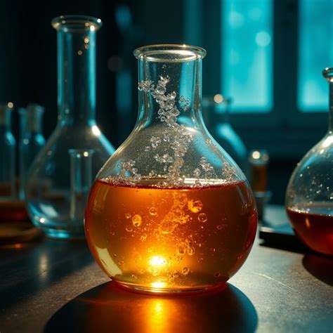 Free Glowing Amber Elixir Image Flask Laboratory Amber Download