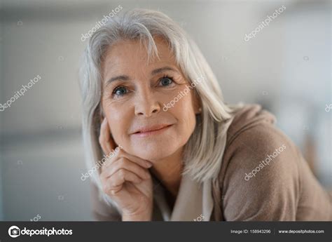 White Haired Older Woman