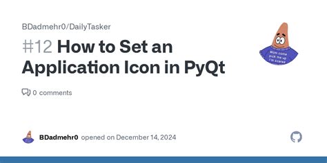 How To Set An Application Icon In Pyqt · Issue 12 · Bdadmehr0dailytasker · Github