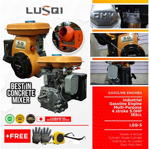 Lusqi Industrial Gasoline Engine Multi Purpose 4 Stroke 5hp Lsq 5 Carb