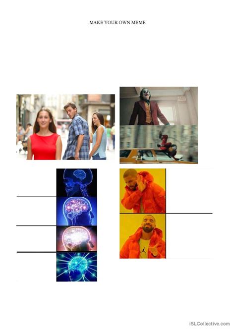 Make Your Own Meme Creative Writing English Esl Worksheets Pdf And Doc