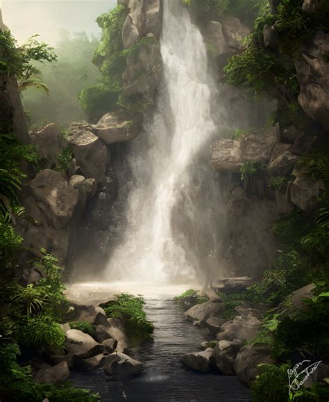Waterfall By Cha5yn On Deviantart