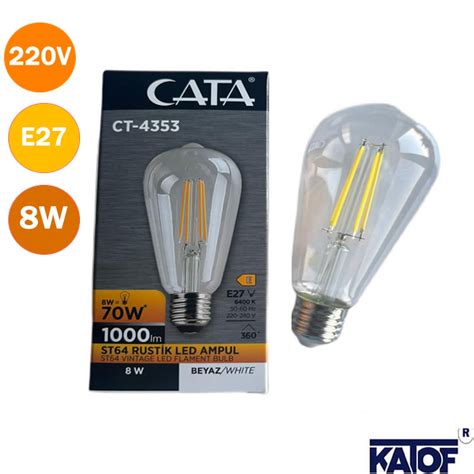220v E27 Duylu Rustik Flament Led Ampul Karaköy Led Shop