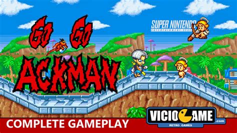 🎮 Go Go Ackman Super Nintendo Complete Gameplay Viciogame