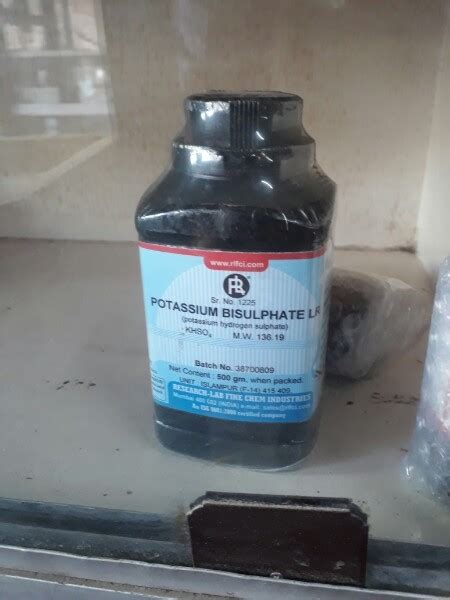 Laboratory Reagent Grade Potassium Bisulphate 99 500gm Bottle At Best Price In Nagpur