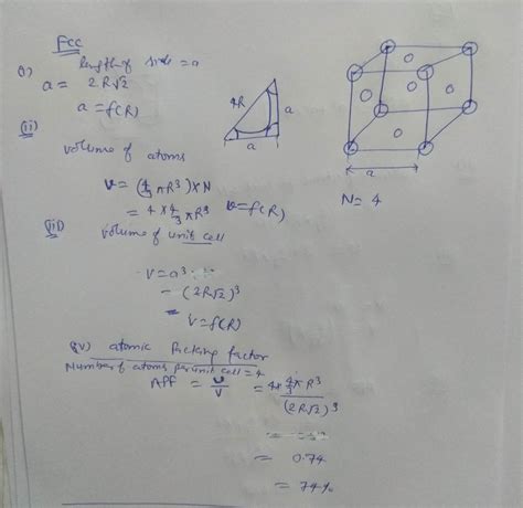 Solved Face Centered Cubic FCC Determine Length Of A Unit Cell As Course Hero