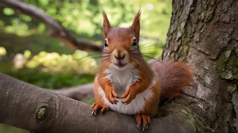 Premium Photo Cute Red Squirrel Wallpaper