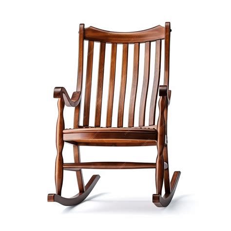 Premium Photo Highly Realistic Wooden Rocking Chair On White Background