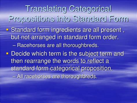 Standard Form Categorical Proposition Examples At Carolyn Cotter Blog