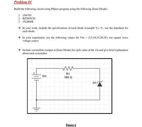 Solved Problem 1 Build The Following Circuit Using Pspice
