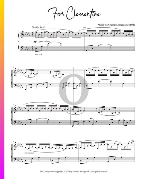 For Clementine Charles Szczepanek Piano Sheet Music Oktav
