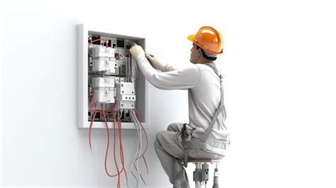 Premium Photo Character Replacing Electrical Fixtures