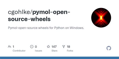 Github Cgohlkepymol Open Source Wheels Pymol Open Source Wheels For Python On Windows