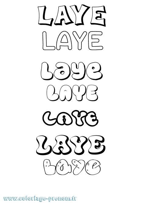 Coloriage Du Prénom Laye à Imprimer Ou Télécharger Facilement