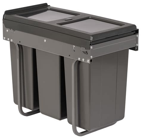 Austen And Co 30l Built In Hinged Cupboard Kitchen Bin 3 Compartments