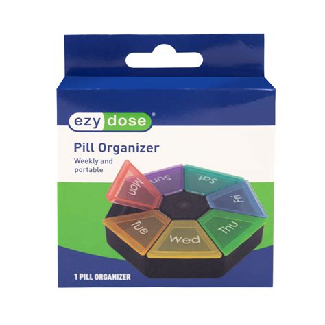 Ezy Dose® Weekly 7 Sided Pill Planner Medium 7 Day Pill Organizer