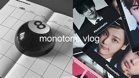 Vlog 무채색 일상 브이로그 문진제작 과제 사진인화 다이어리 Youtube
