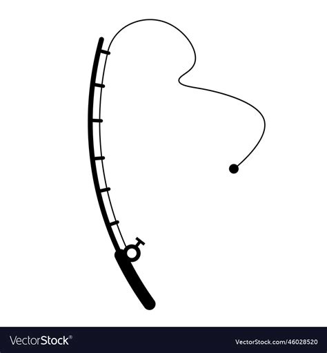 Bent Fishing Rod Clipart