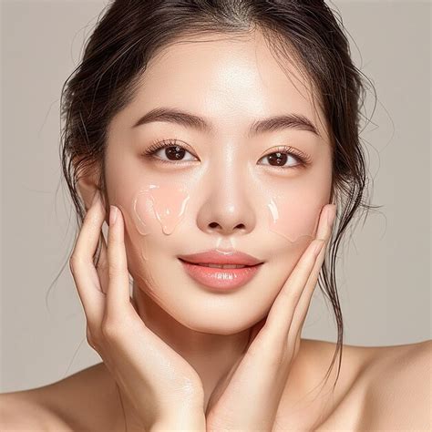 3d Render Photo Of Woman Touching Her Face Isolated On Background