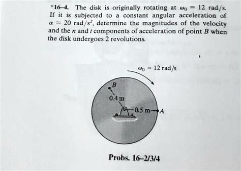 Solved The Disk Is Originally Rotating At Ï‰o 12 Rads If It Is