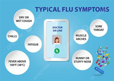 Typical Flu Symptoms Vector Presentation Care Treatment Technology Vector Template Download On