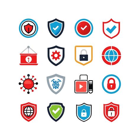 Security Icon Set Collection Vector Illustration Premium Ai Generated