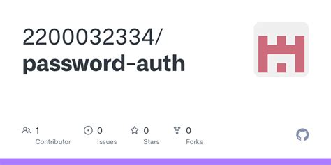 Github 2200032334password Auth · Github